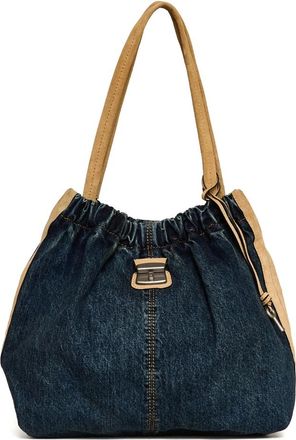 Marc Jacobs Femme, Sacs, Bleu, Taille: ONE Size Denim Suede Cristina Tote