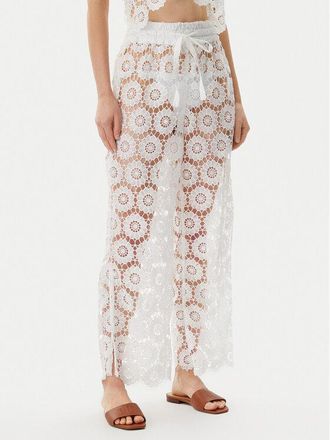 Seafolly Stoffhose Secret Garden 55418-PA Weiß Regular Fit