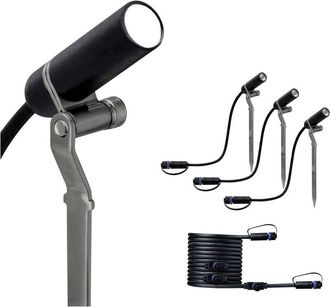 Paulmann Plantini 94156 Beleuchtungssystem Plug & Shine LED-Gartenstrahler-Erweiterung 3er Set LED
