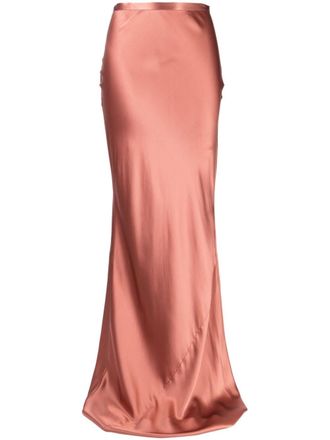 Michelle Mason jupe à coupe longue - Marron