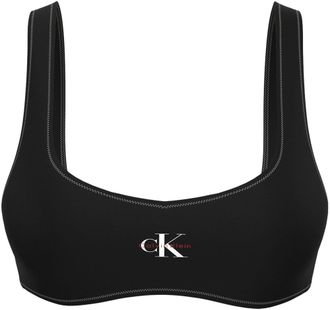 Calvin Klein Swimwear Bustier-Bikini-Top, Damen, Gr. L (40), N-Gr, schwarz, Jersey, Elasthan, CALVIN KLEIN SWIMWEAR, unifarben, Bikini-Oberteile, K&ouml;rpernahe Passform
