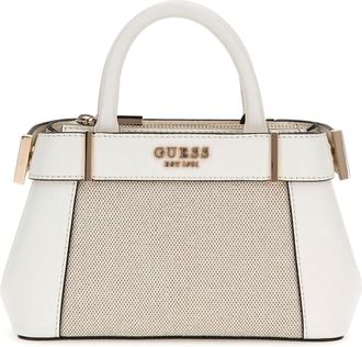 Guess Andela Mini Satchel Bag Natural/Cream White