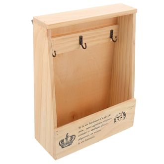 IFUNDOM SEWOART Rustikaler Wandschl&uuml;sselhalter Wandmontierter Schl&uuml;sselkasten mit DREI Haken Schl&uuml;sselorganizer f&uuml;r Flur und Eingangsbereich Holzschl&uuml;sselbox 