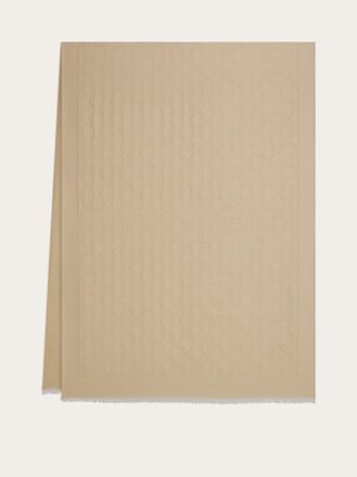 Ferragamo Damen Gancini-Stola in Jacquard-Verarbeitung mit Lurex Beige