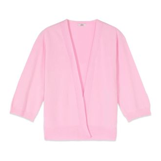 Oltre Viskosemischung-Cardigan - - Knitwear - Damen - Rosa - XS