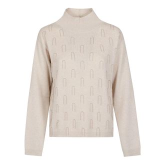 Fabiana Filippi Femme, Pulls, Blanc, Taille: 40 FR Pull &agrave; col roul&eacute;