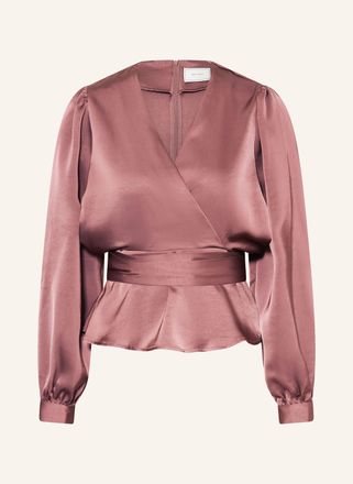 Neo Noir Neo Noir Blusenshirt Rista In Wickeloptik Aus Satin rosa