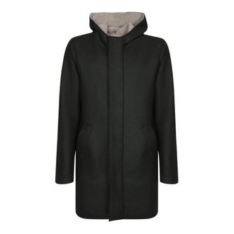 Harris Wharf London Boucl&eacute; Wollparka - - Coats - Herren - Braun - L