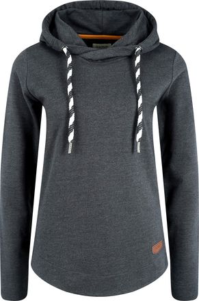 Oxmo Wandy Damen Kapuzenpullover Hoodie Pullover mit Kapuze, Gr&ouml;&szlig;e:L, Farbe:DAR Grey M (798288)