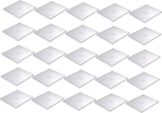 Lurrose 25 St&uuml;ck Teiliges Transparentes CD Box aus Robustem Kunststoff Doppelte DVD Aufbewahrung Kompakte Portable Medienh&uuml;llen zur Sicheren Lagerung von CDs 