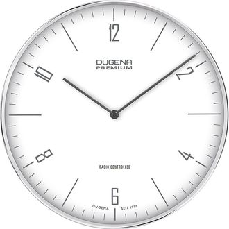 Dugena Dessau Funk-Wanduhr, 32 cm, Araber, silber