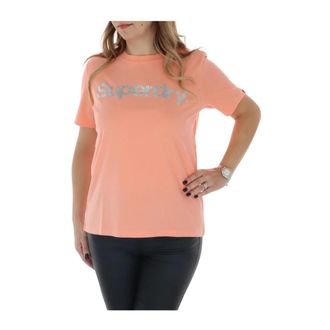 Superdry Rosa Print Baumwoll T-Shirt Damen - - Tops - Damen - Rosa - XS