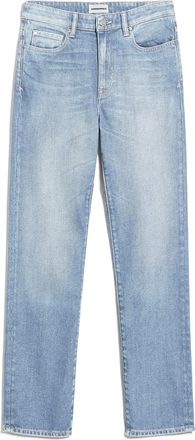 Armedangels Damen Jeans Straight Leg Mid Waist Bio-Baumwoll Mix Comfort-Stretch CARENAA Straight Fit Easy Blue