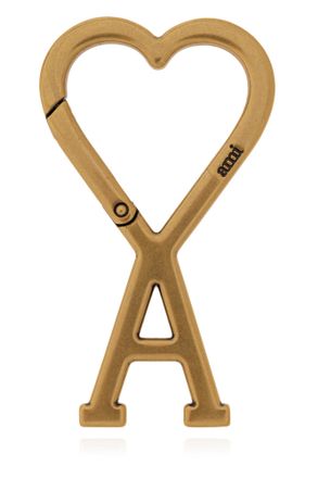 Ami Keychain With Logo, Unisex, Gold