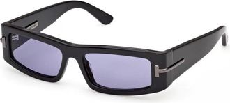 Tom Ford unisex, Accessoires, Noir, Taille: 54 MM Lunettes de soleil Icon &agrave; monture rectangulaire