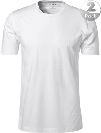 Olymp Herren T-Shirts wei&szlig; Baumwolle