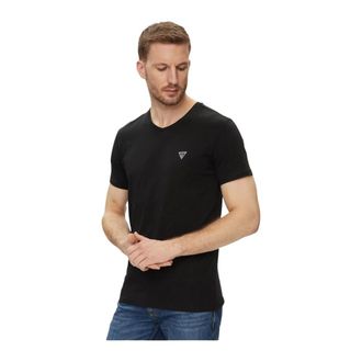 Guess Homme, Tops, Noir, Taille: S T-shirt col en V
