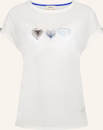 Cartoon Cartoon T-Shirt Mit Schmucksteinen weiss