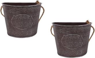 BESPORTBLE Pot De Fleurs Mural en Fer MéTallique - JardinièRe Suspendue pour Plantes Succulentes Et Fleurs - DéCor De Plantes Durable pour Balcon Bureau Et Café 