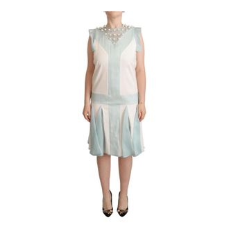 Grinko Femme, Robes, Multicolore, Taille: 42 FR Faux Pearl Sleeveless Shift Midi Dress