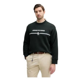 A|X Armani Exchange Rundhals-Sweatshirt mit Logo-Print - - Sweatshirts & Hoodies - Herren - Schwarzk - S