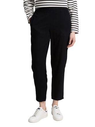 Tom Tailor Damen 1046512 Loose Slim Fit Hose, 14482-Deep Black, 36W / 28L