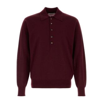 Dries Van Noten Muano Woll-Poloshirt - - Tops - Herren - Lila - M