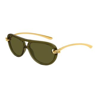 Bottega Veneta Femme, Accessoires, Vert, Taille: 58 MM Lunettes de soleil Aviateur