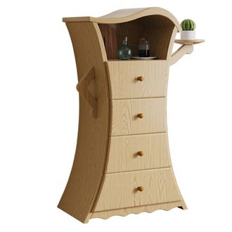 Generic Aufbewahrungsschrank Massivholz Schrank mit Vier Schubladen, Truhe im Vintage-Stil f&uuml;r Eingangsbereiche oder Schlafzimmer (Farbe: Blockfarbe, Gr&ouml;&szlig;e: 8