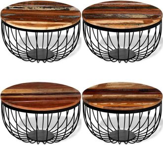 vidaXL Couchtisch Altholz Massiv - Industrielles Design - Couchtisch - Holzm&ouml;bel - Vintage Stil - Esszimmertisch - Home & Living