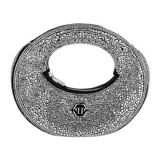 Philipp Plein Femme, Sacs, Noir, Taille: ONE Size Suede Mini Handle Bag Strass