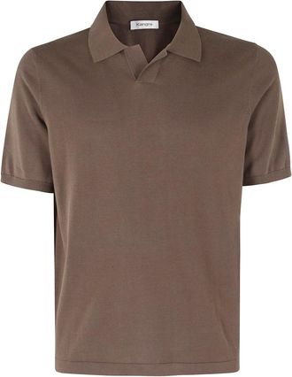 KANGRA Homme, Tops, Brun, Taille: M Polo Maglia Collo Skipper Cotone 1Filo