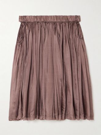 Rick Owens Medusa Schulterfreies Minikleid Aus Habutai-seide - Pink