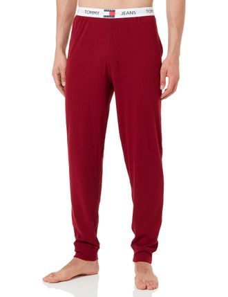 Tommy Hilfiger Herren Rib Jogger UM0UM02962 Strickhosen, Rot (Rouge), S