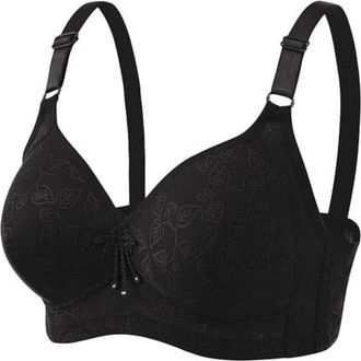 Generic Soutien-gorge push-up sans fil pour femme - Soutien-gorge push-up confortable sans fil avec bretelles r&eacute;glables - Brassi&egrave;re douce et respirante - Couv