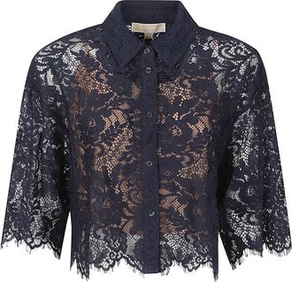 Michael Kors Femme, Blouses et Chemises, Bleu, Taille: 40 FR Chemises