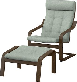 IKEA PO&Auml;NG Sessel und Hocker