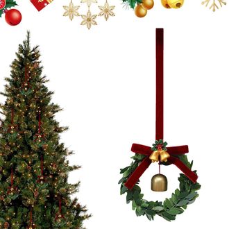 Generico H&auml;ngedekoration, Zubeh&ouml;r zur Herstellung von Weihnachtskr&auml;nzen, Weihnachten mit Zapfen und Schleifen aus Kiefernholz, f&uuml;r B&auml;ume, Kamine, und Eing&auml;nge