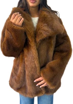 John Richmond Femme, Vestes, Brun, Taille: 38 FR Furcoat Pery