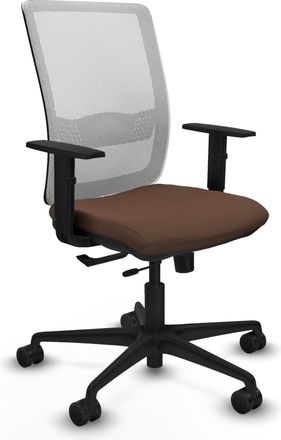 Piqueras y Crespo Schreibtischstuhl mit 1D-Armen, h&ouml;henverstellbare Lendenwirbelst&uuml;tze, ausgestattet mit Syncro/Traslack und injiziertem Schaum. Mit Rollen von 65 mm Ny