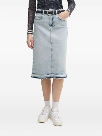 Joop jupe mi-longue Romy en jean à bords francs - Bleu