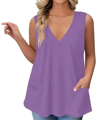 Generic Debardeur Femme Chic et &eacute;l&eacute;gant Chemisier sans Manche R&eacute;tro D&eacute;bardeur Crop Top Ete Haut Sexy Chic et Elegant Caraco Vetement Femme Ete Tee Shirt sans 