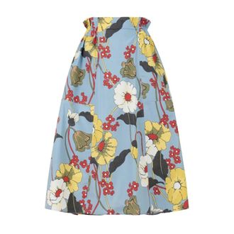 Marni Femme, Jupes, Multicolore, Taille: 36 FR Flared Cotton Midi Skirt