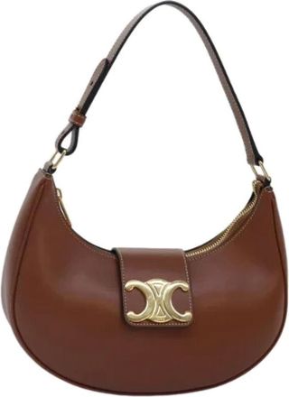 Celine Pre-owned Cuir sacs-ports-paule - Femme - Pre-owned - Brun - Taille: ONE Size