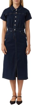 Comma Tailliertes Kleid aus elastischem Denim