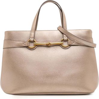 Gucci Hobo Bags - Leather Bright Bit Satchel - Gr. unisize - in Gold - f&uuml;r Damen