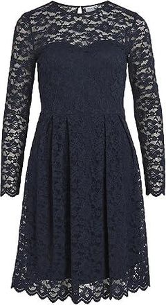 Vila Vila Robe en Dentelle Vikalila L/S Noos, Blazer Bleu Marine, XL Femme