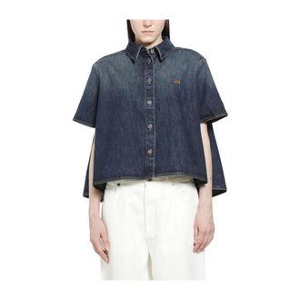 Loewe Chemise en jean Double L - Femme - Blouses et Chemises - Bleu - Taille: 34 FR