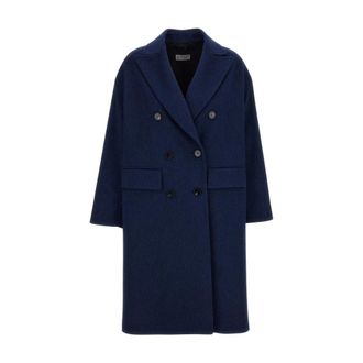 Alberto Biani Femme, Manteaux, Bleu, Taille: 38 FR Manteau crois&eacute;