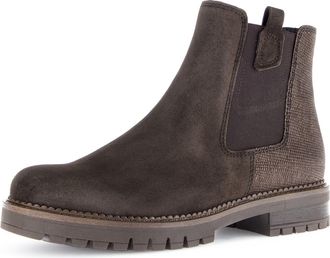 Gabor Damen Chelsea Boots, Frauen Stiefeletten,halbstiefel,Kurzstiefel,uebergangsschuhe,uebergangsstiefel,flach,ENGL.Brown (Micro),40 EU / 6.5 UK
